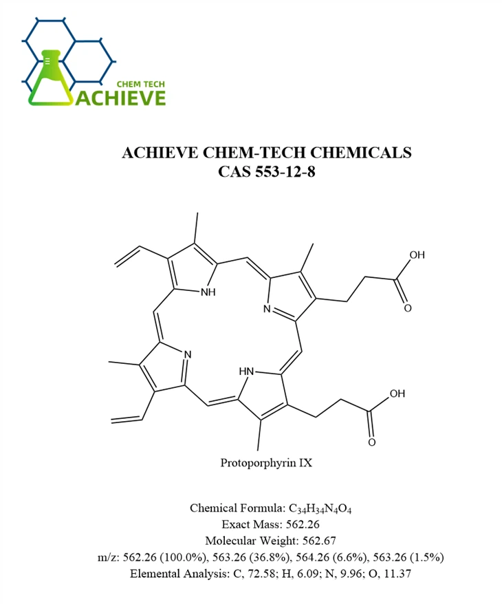 Protoporphyrin IX CAS 553-12-8 Suppliers, Manufacturers, Factory ...